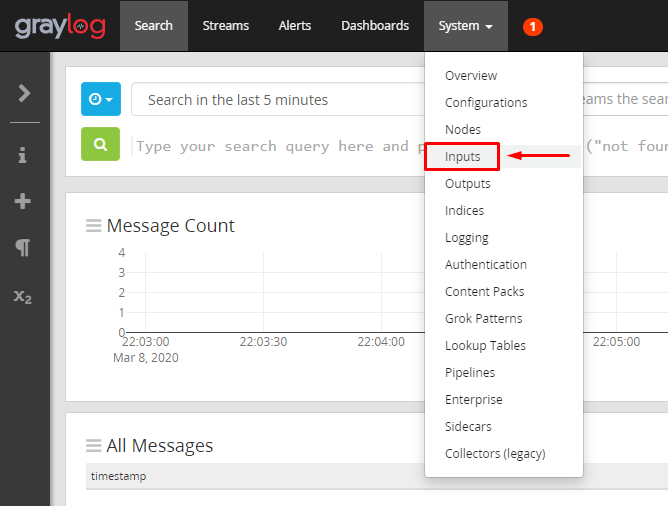 Primeiros passos com Graylog 3