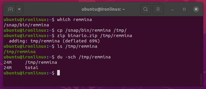 Localizar e coletar binários no Linux
