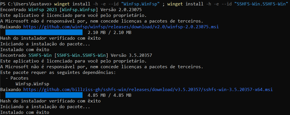 Montar um sistema de arquivos remoto com SSHFS no Windows
